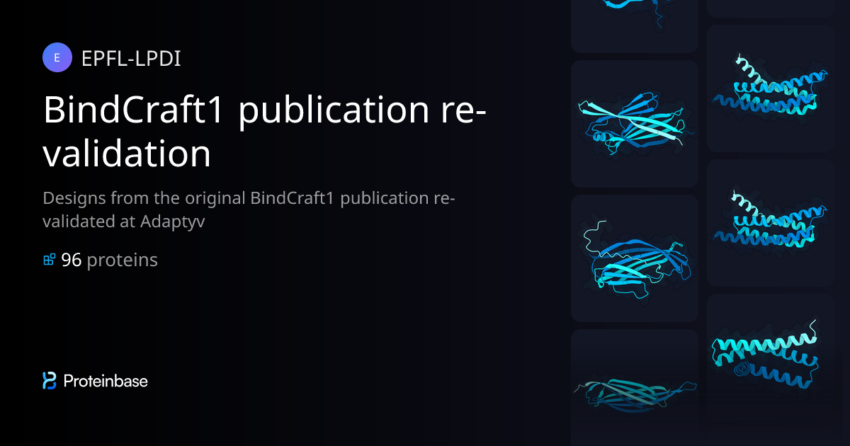 BindCraft1 publication re-validation | Proteinbase