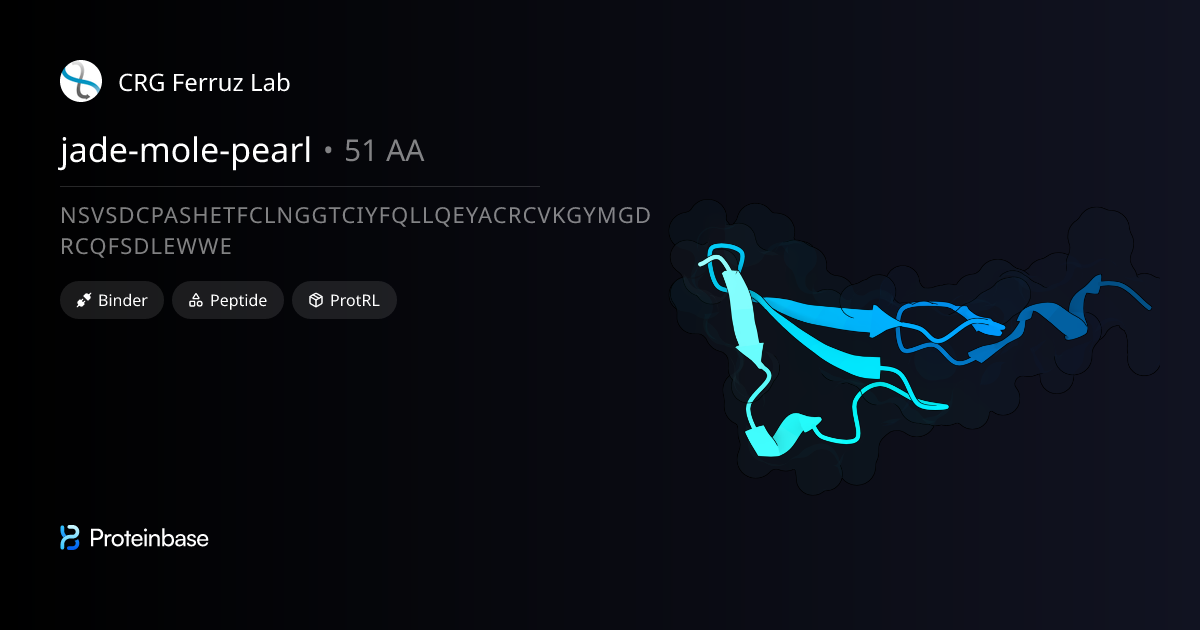 Peptide jade-mole-pearl | Proteinbase