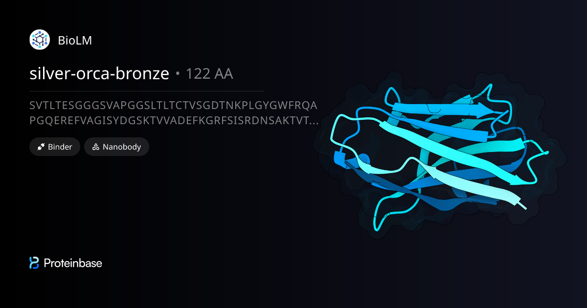 Nanobody silver-orca-bronze | Proteinbase